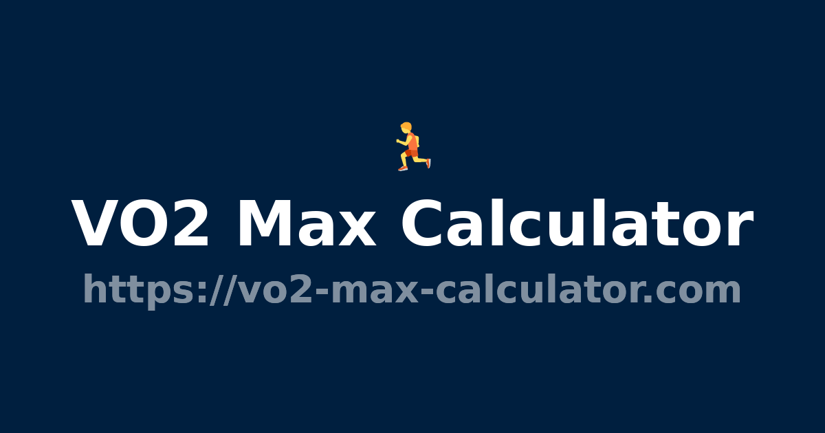 VO2 Max Calculator